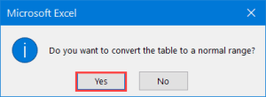 3 Quick☝️ Ways to Convert a Table to a Normal Range in Excel