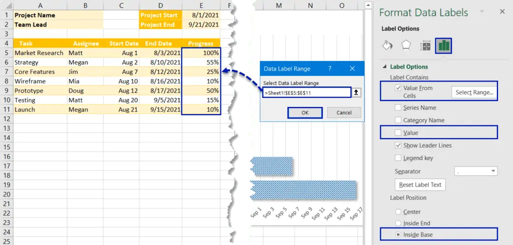 How to☝️ Make a Gantt Chart in Excel