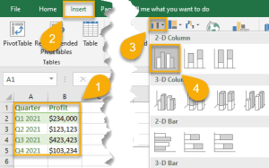 How to☝️ Create a Column Chart in Excel - Spreadsheet Daddy