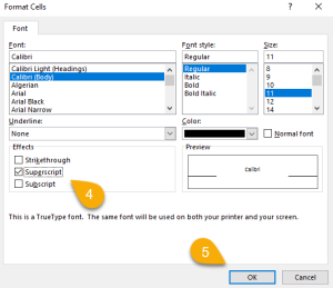 How to☝️ Use Superscript and Subscript in Excel - Spreadsheet Daddy