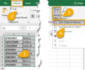 How to☝️ Sort Dates in Excel - Spreadsheet Daddy