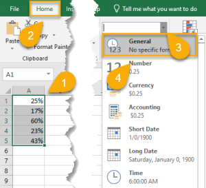 How to☝️ Remove the Percentage in Excel - Spreadsheet Daddy