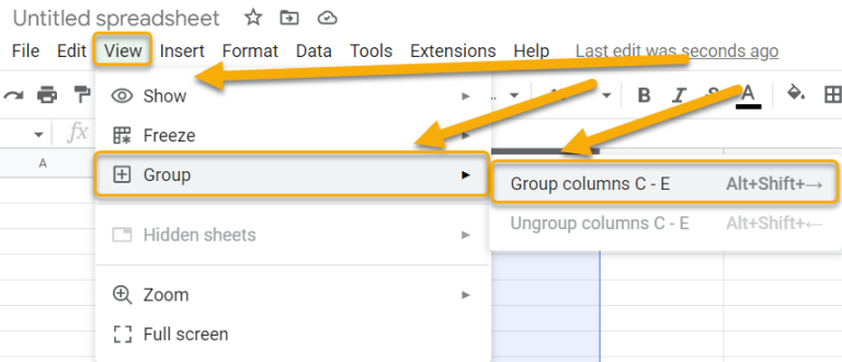 How To Hide Columns In Google Sheets Spreadsheet Daddy