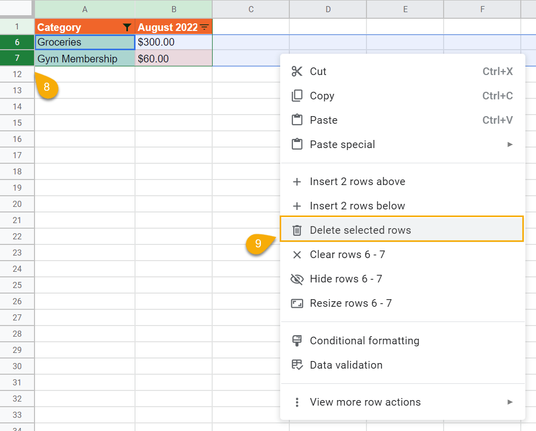 How To Delete Rows In Google Sheets Desktop Mobile Guides 
