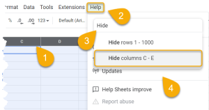 How to☝️ Hide Columns in Google Sheets - Spreadsheet Daddy