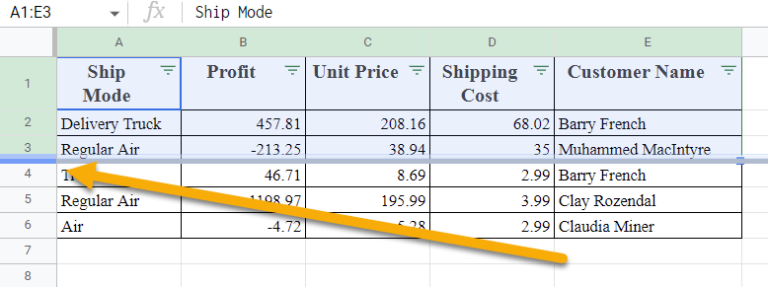 How to☝️ Lock a Row in Google Sheets - Spreadsheet Daddy