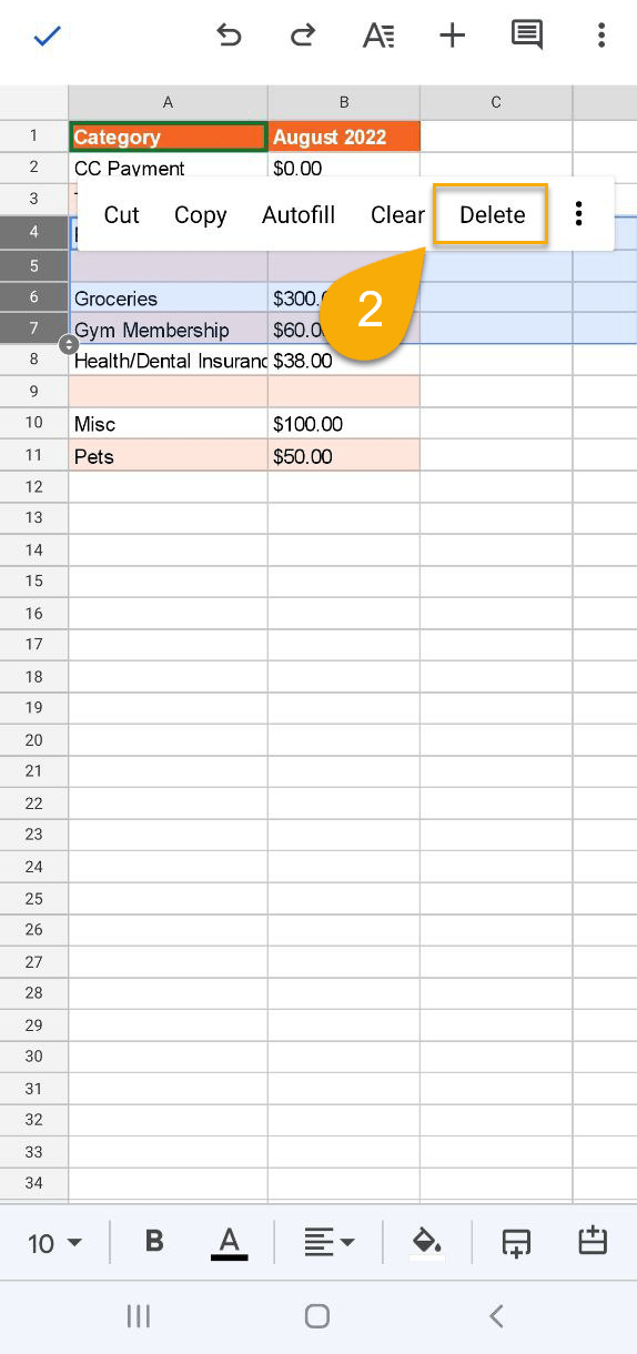 How To Delete Rows In Google Sheets Desktop Mobile Guides SpreadsheetDaddy