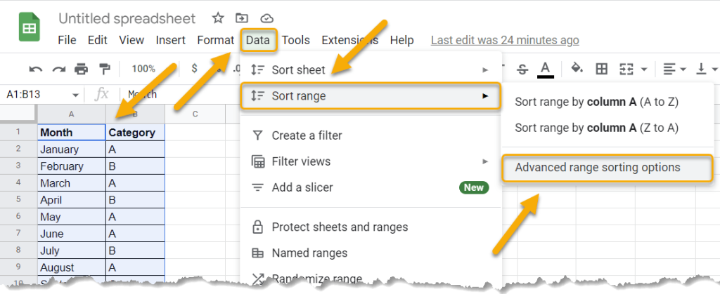 How to☝️ Sort Data by Column in Google Sheets - Spreadsheet Daddy