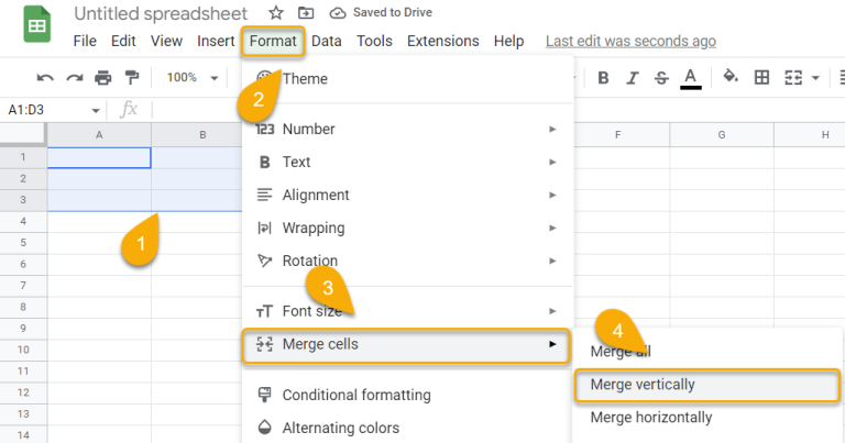 How to☝️ Merge Cells in Google Sheets - Spreadsheet Daddy