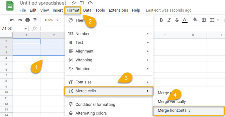 How to☝️ Merge Cells in Google Sheets - Spreadsheet Daddy