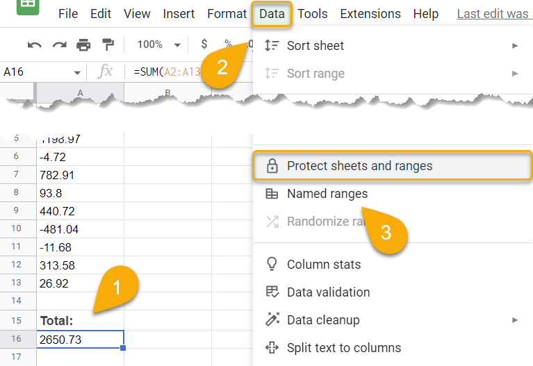 How To Protect A Cell In Google Sheets Spreadsheet Daddy