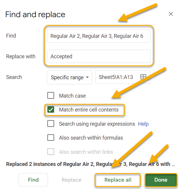 How to☝️ Find and Replace a Value in Google Sheets - Spreadsheet Daddy
