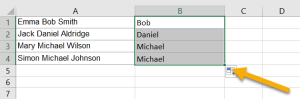 How to☝️ Remove the Middle Name from a Full Name in Excel - Spreadsheet ...