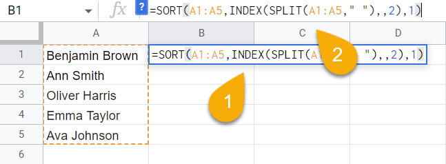 How To Sort By Last Name In Google Sheets Spreadsheet Daddy