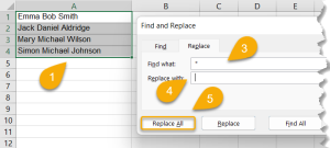 How to☝️ Remove the Middle Name from a Full Name in Excel - Spreadsheet Daddy