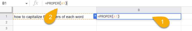 How to☝️ Capitalize First Letters in Google Sheets - Spreadsheet Daddy