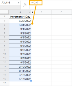 How to☝️ Increment Cell Values in Google Sheets - Spreadsheet Daddy