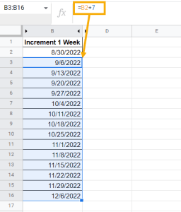 How to☝️ Increment Cell Values in Google Sheets - Spreadsheet Daddy