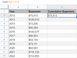 How to☝️ Create a Cumulative Sum Chart in Google Sheets (An Easy Way ...