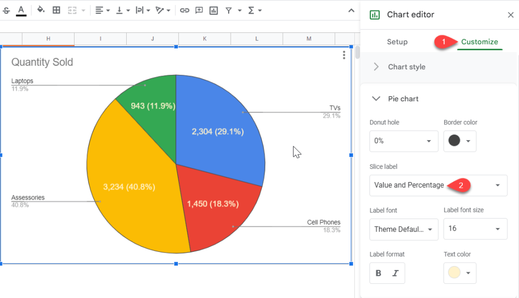 How to☝️ Label a Pie Chart in Google Sheets - Spreadsheet Daddy