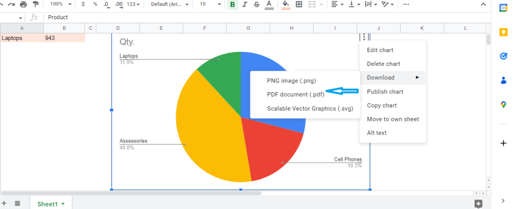 How to☝️ Export a Chart from Google Sheets - Spreadsheet Daddy