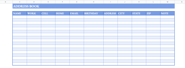 12☝️ Best Google Sheets Address Book Templates in 2025 [Free Download ...
