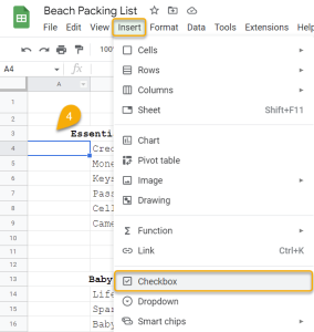 5 Free☝️ Google Sheets Packing List Templates & How to Make One ...