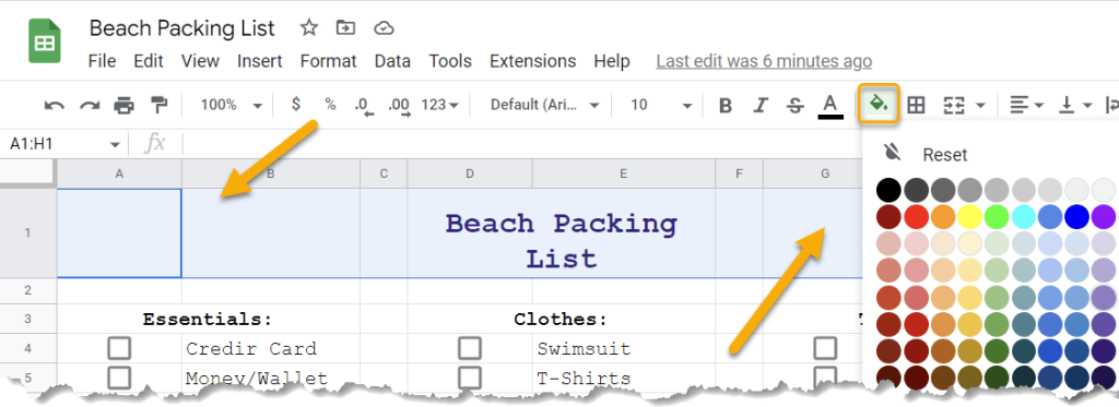 5 Free☝️ Google Sheets Packing List Templates & How to Make One ...