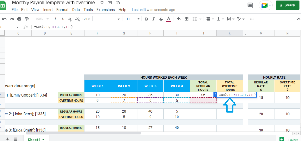 5 Free☝️ Google Sheets Payroll Templates & How to Make One ...