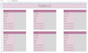 5 Free☝️ Google Sheets Password Templates & How to Make One ...