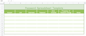 5 Free☝️ Google Sheets Password Templates & How to Make One ...