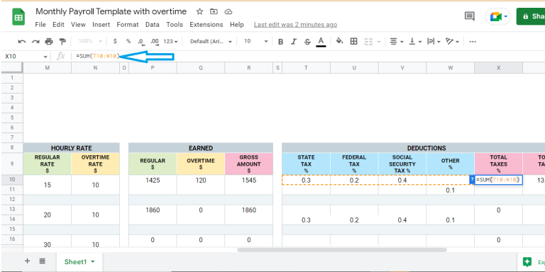 5 Free☝️ Google Sheets Payroll Templates & How to Make One ...