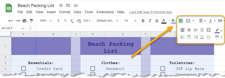 5 Free☝️ Google Sheets Packing List Templates & How to Make One ...