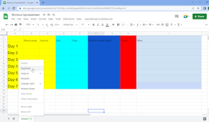 5 Free☝️ Google Sheets Workout Templates - Spreadsheet Daddy