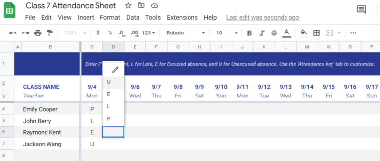 15 Best Free☝️ Google Sheets Attendance Templates for 2025 ...