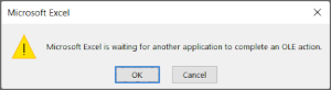 [Solved]☝️Microsoft Excel Is Waiting for Another Application to ...