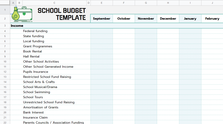 14 Best☝️ Free Google Sheets School Budget Templates (& How to Make One ...