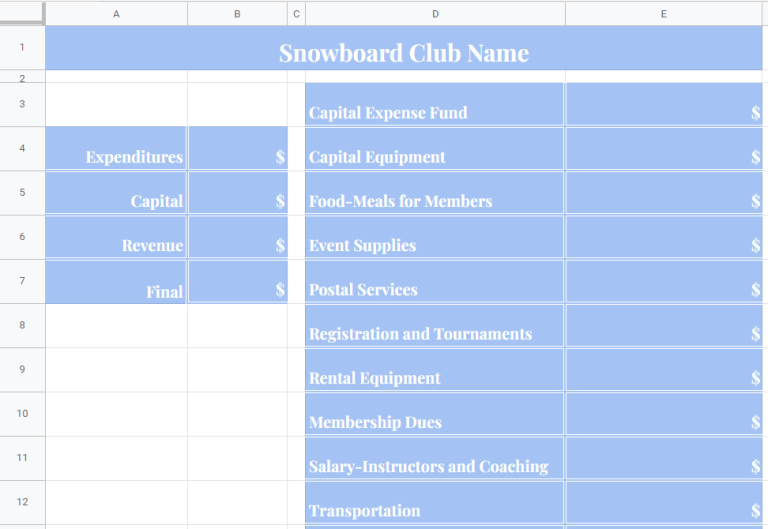 11 Best Free☝️ Google Sheets Club Budget Templates for 2025 ...