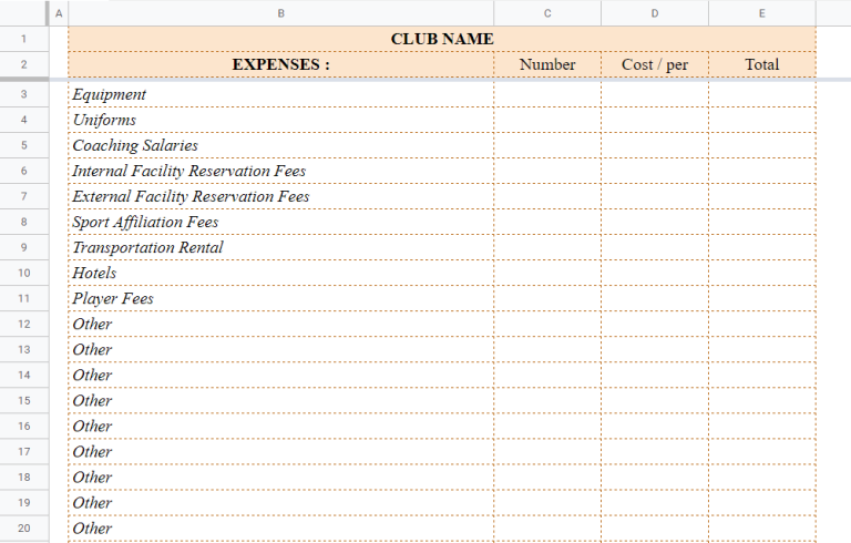 11 Best Free☝️ Google Sheets Club Budget Templates for 2025 ...