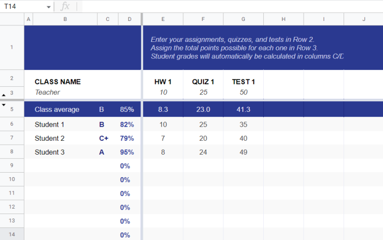 7 Best☝️ Free Student Data Tracker Templates in Google Sheets ...