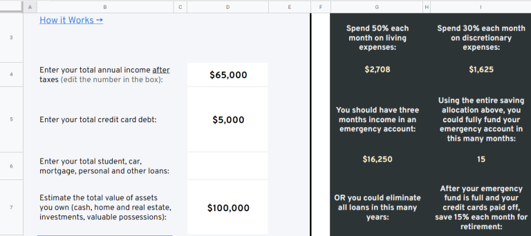 7 Best☝️ 50/30/20 Budget Templates for Google Sheets [Free ...