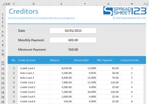 14+ Best☝️ Free Debt Snowball Spreadsheets (Excel & Google Sheets ...