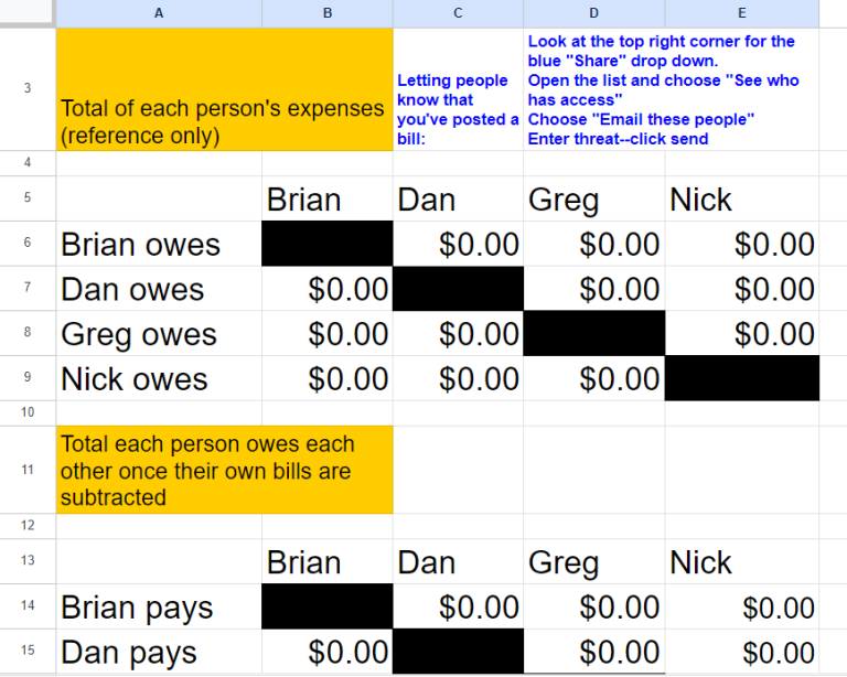 12☝️ Spreadsheet Templates for Splitting Expenses (Excel & Google ... 12☝️ Spreadsheet Templates for Splitting Expenses (Excel & Google ...