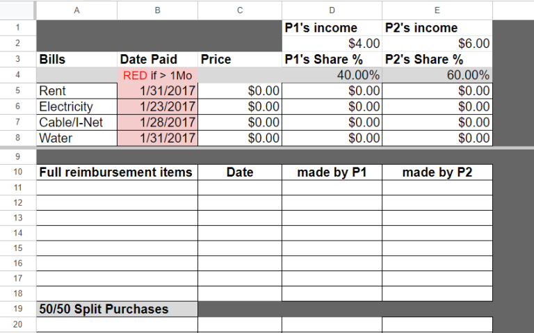 12☝️ Spreadsheet Templates for Splitting Expenses (Excel & Google ... 12☝️ Spreadsheet Templates for Splitting Expenses (Excel & Google ...