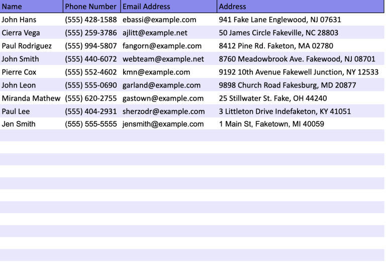 12☝️ Best Google Sheets Address Book Templates in 2025 [Free Download ...