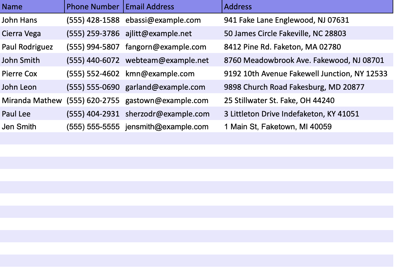 12☝️ Best Google Sheets Address Book Templates in 2025 [Free Download ...