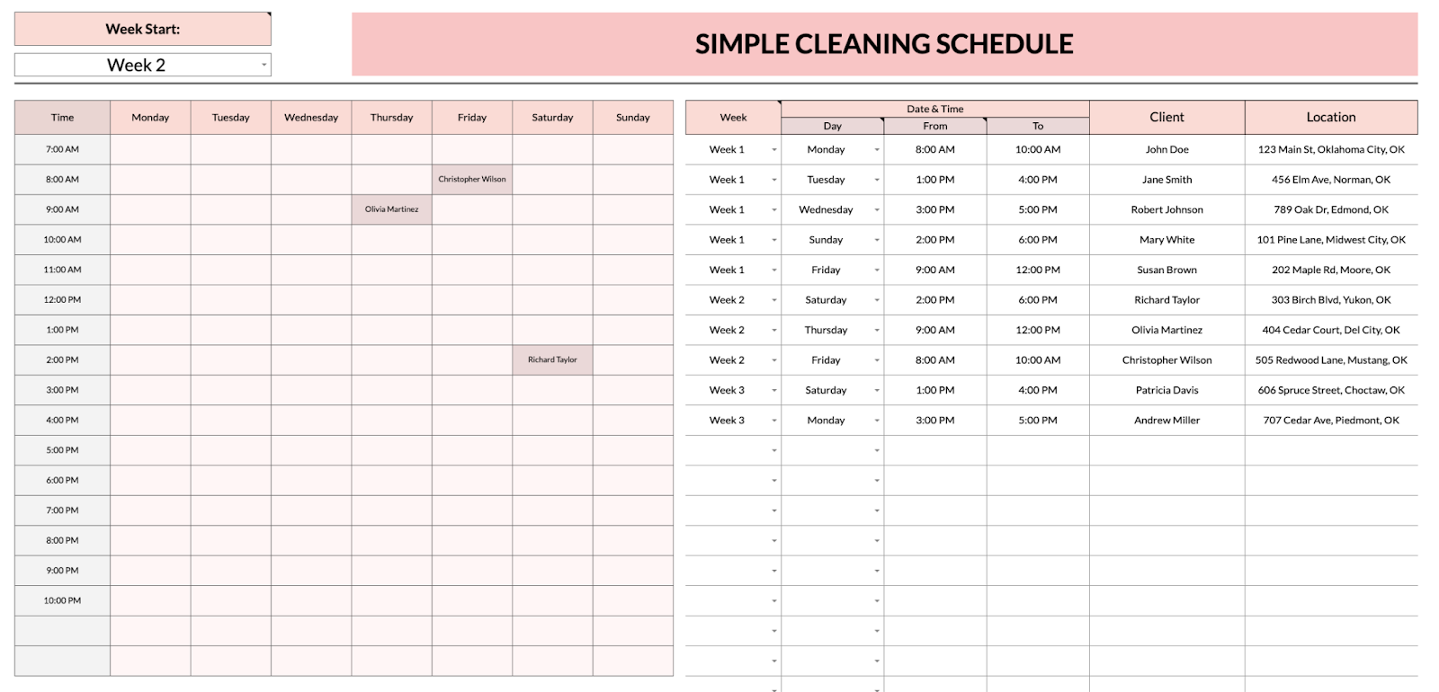 5☝️ Best Google Sheets Schedule Templates in 2025 [Free Download ...