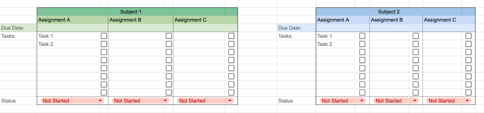 7☝️ Best Google Sheets Assignment Tracker Templates in 2025 [Free ...