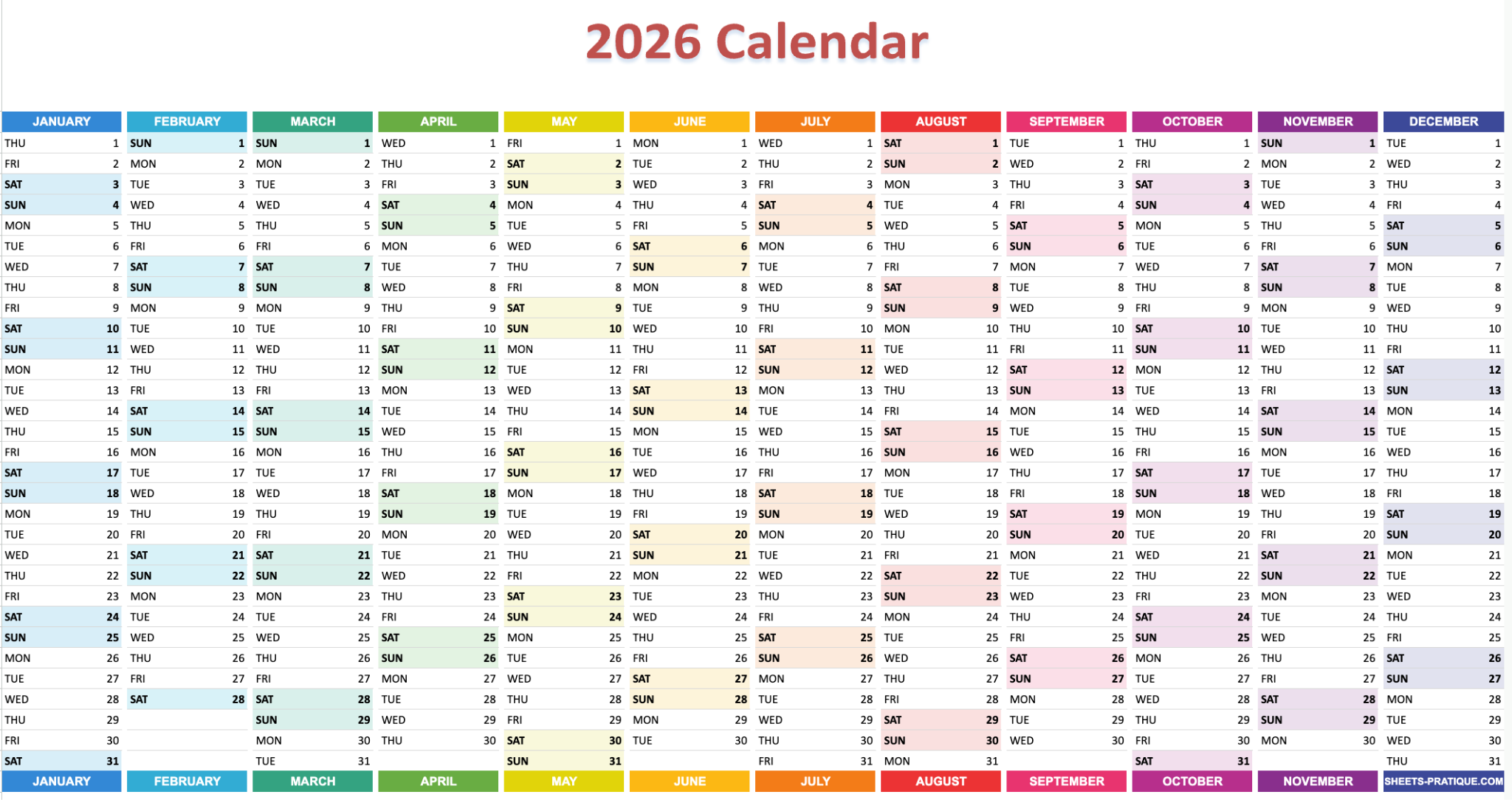 10☝️ Free Google Sheets Calendar Templates You Can Use in 2025 & 2026 ...