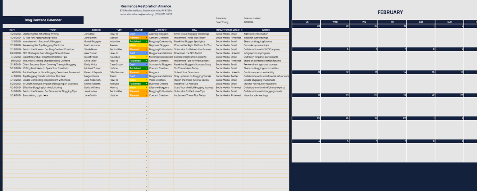 8☝️ Best Google Sheets Content Calendar Templates in 2025 [Free ...